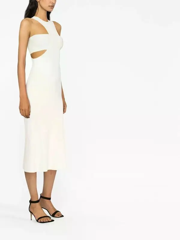 Alexander McQueen Slashed Harness Rib-knit Dress