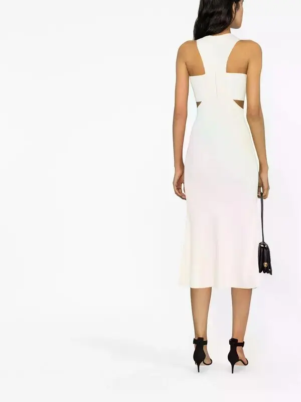 Alexander McQueen Slashed Harness Rib-knit Dress
