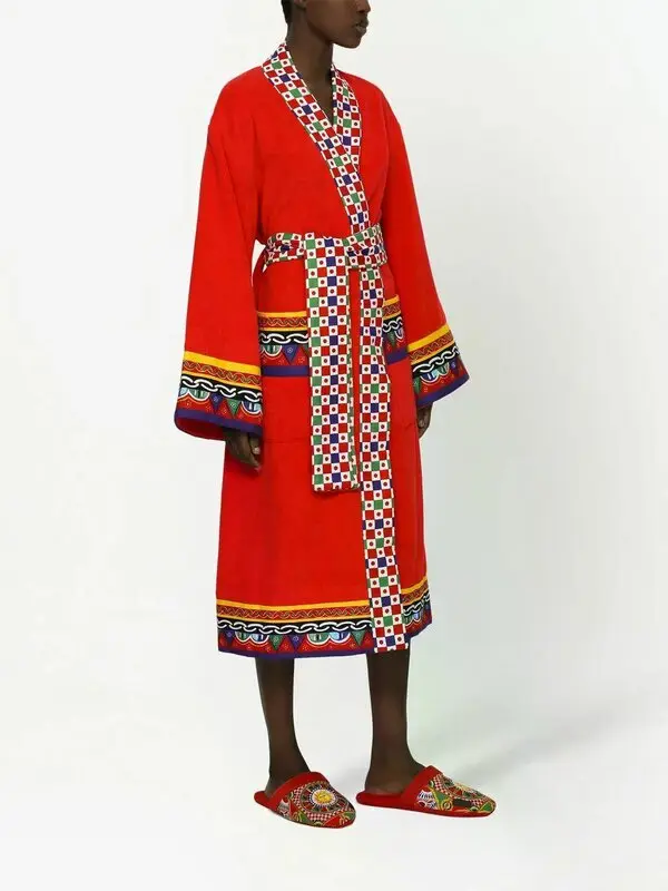 Dolce & Gabbana Terry Bath Robe - Red