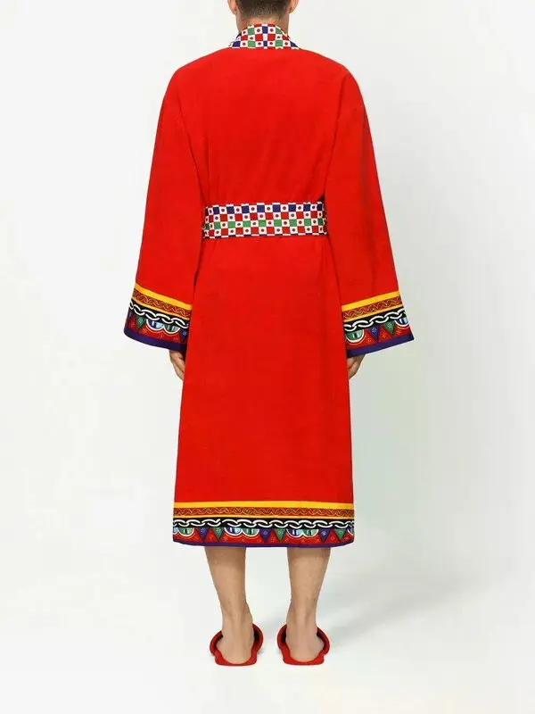 Dolce & Gabbana Terry Bath Robe - Red