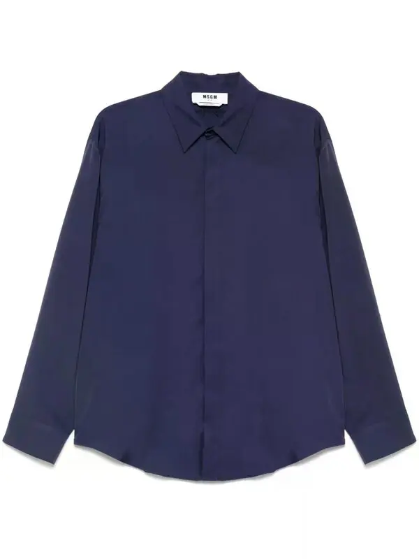 MSGM Logo-embroidered Shirt