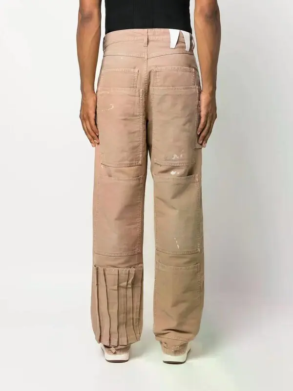 DARKPARK Paint-splatter Patch Pocket Wide-leg Jeans