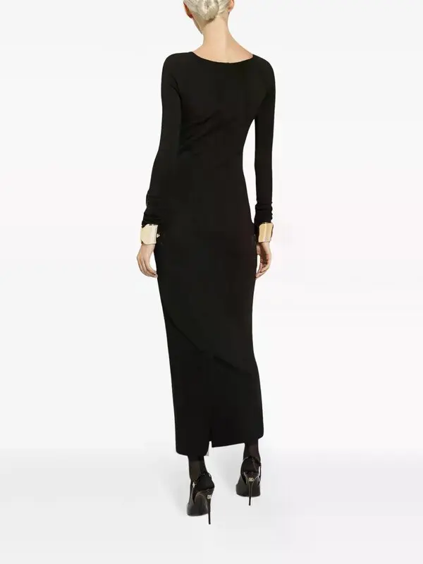 Dolce & Gabbana Long-sleeve Square-neck Midi Dress