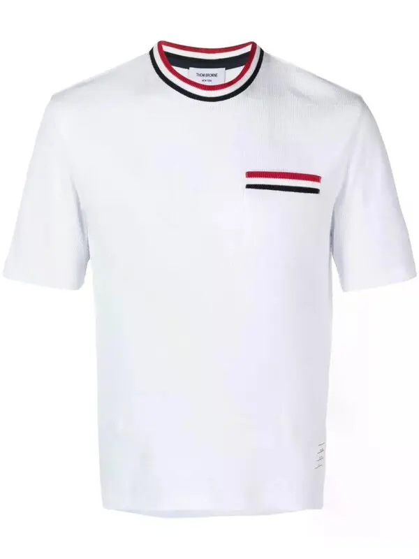 Thom Browne Pointelle-knit Cotton T-shirt