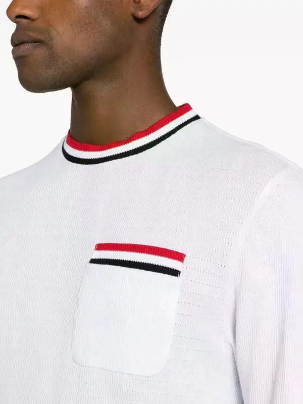 Thom Browne Pointelle-knit Cotton T-shirt
