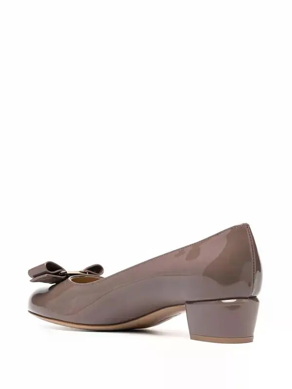 FERRAGAMO Vara Block-heel Pumps - Brown