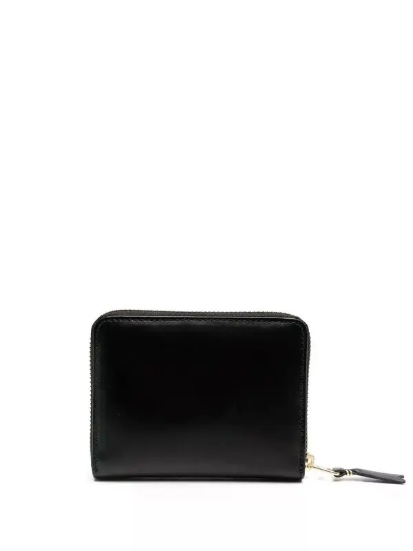Comme Des Garçons Zip-up Leather Wallet - Black