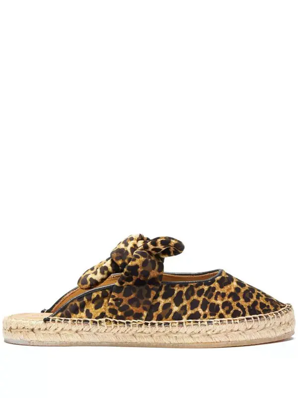 SCAROSSO Animal Print Espadrilles - Neutrals
