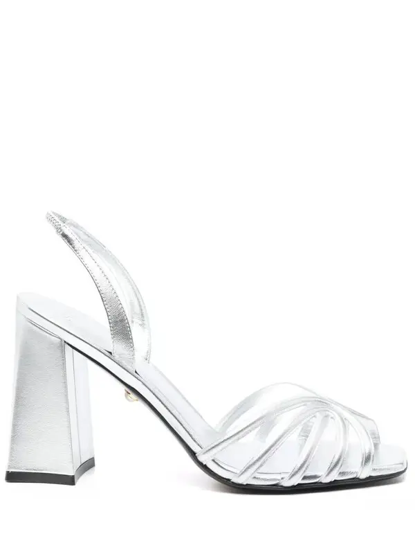 ALEVI MILANO 90mm Tara Slingback Sandals - Silver