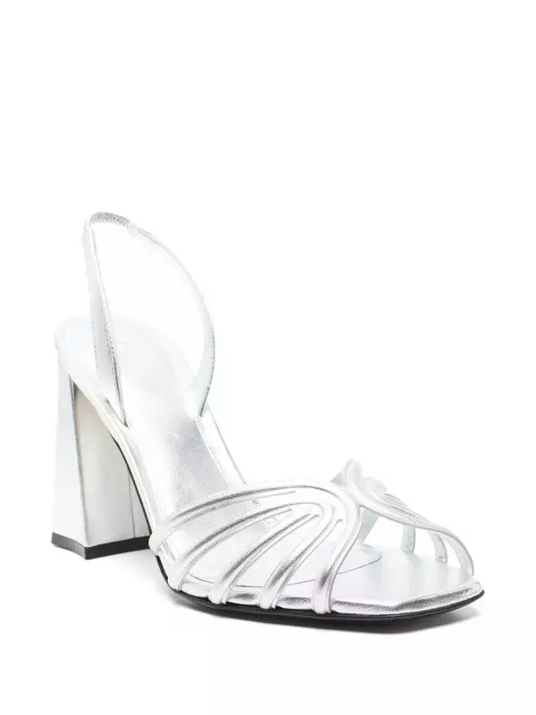 ALEVI MILANO 90mm Tara Slingback Sandals - Silver