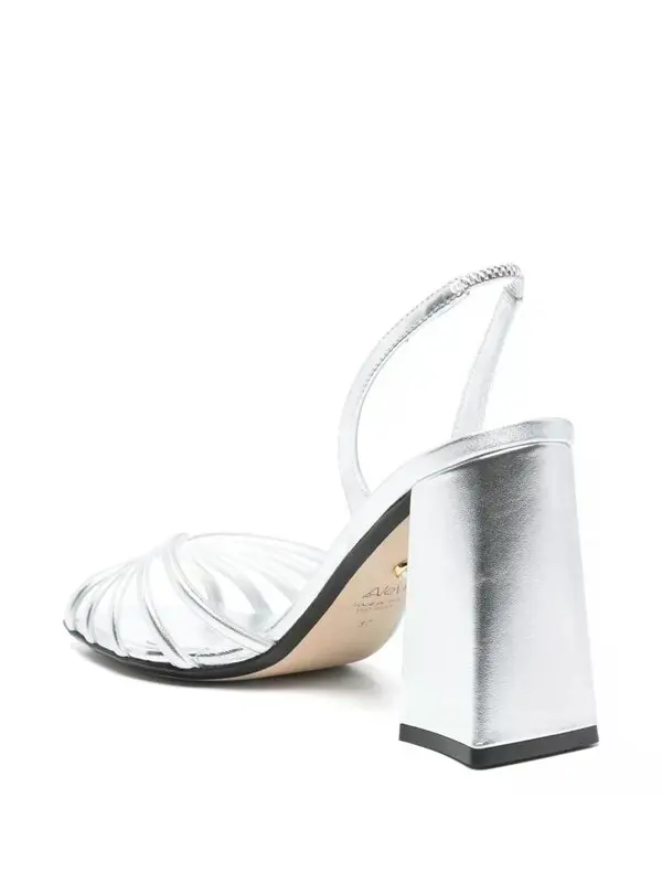 ALEVI MILANO 90mm Tara Slingback Sandals - Silver