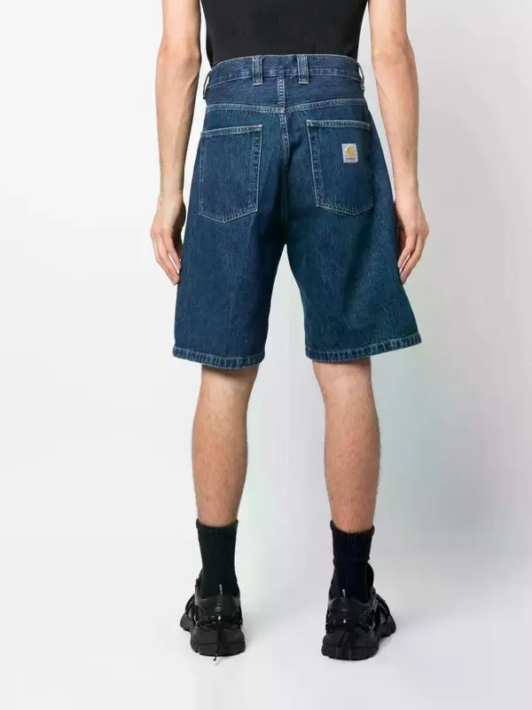Carhartt Work In Progress Rear Logo-patch Denim Shorts