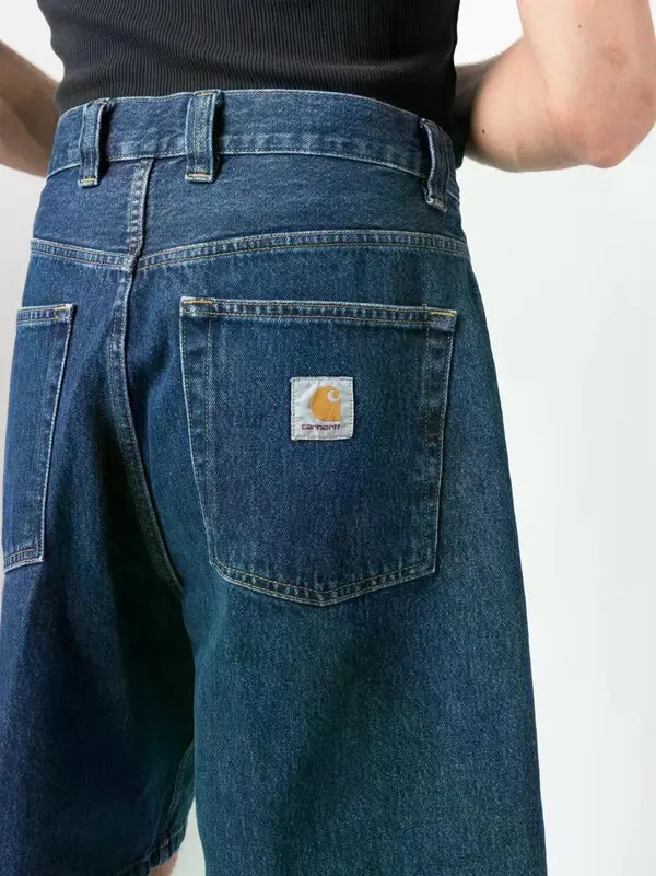 Carhartt Work In Progress Rear Logo-patch Denim Shorts