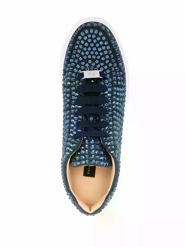 Philipp Plein Rhinestone Lace-up Sneakers