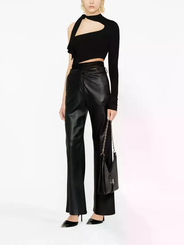MUGLER Cut-out One-shoulder Bodysuit