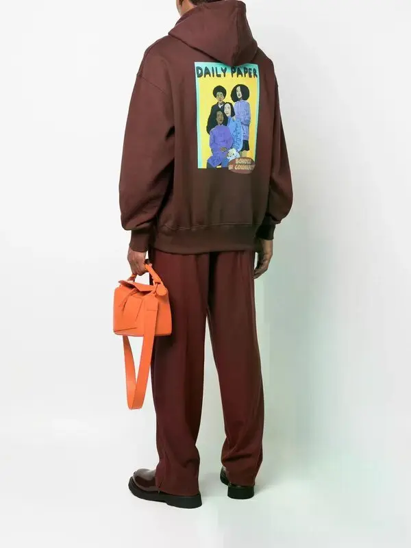 DAILY PAPER Graphic Print Cotton Hoodie