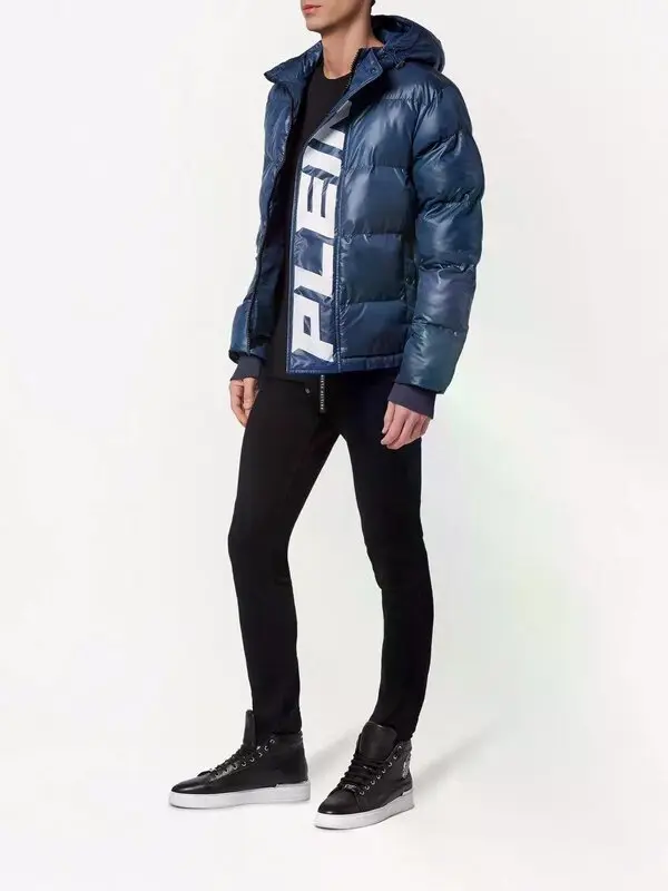 Philipp Plein Padded Long-sleeve Logo Jacket