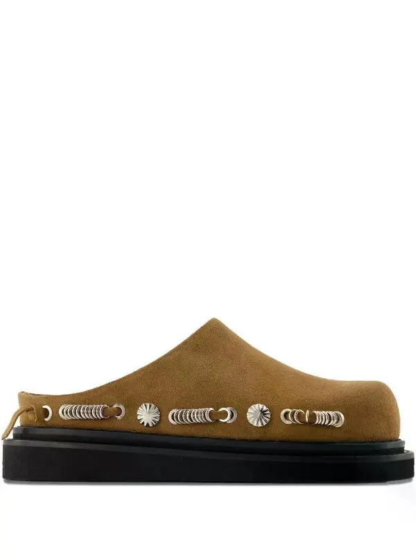 Toga Suede Clogs - Brown