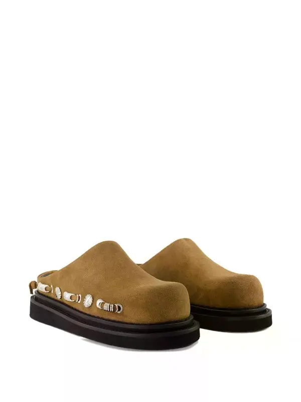 Toga Suede Clogs - Brown
