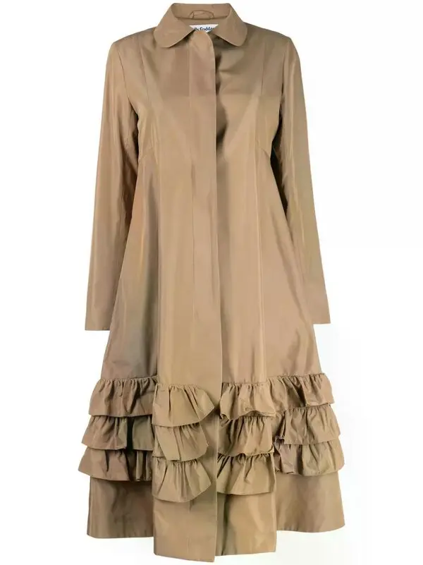 MOLLY GODDARD Lacey Ruffled Calf-length Coat