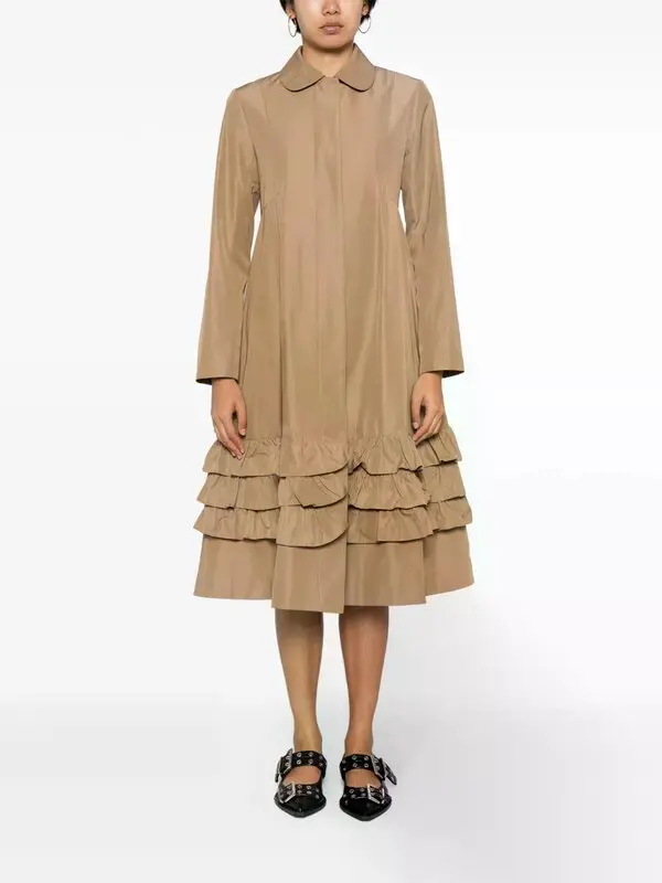 MOLLY GODDARD Lacey Ruffled Calf-length Coat