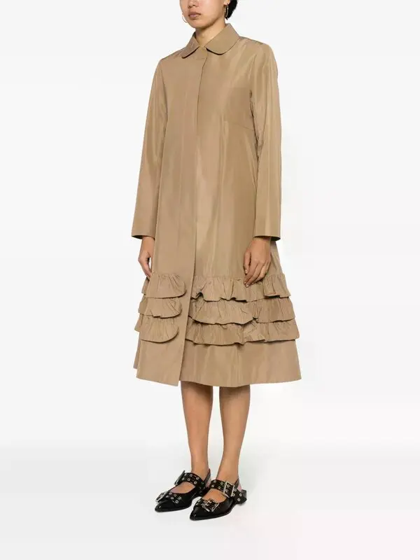 MOLLY GODDARD Lacey Ruffled Calf-length Coat