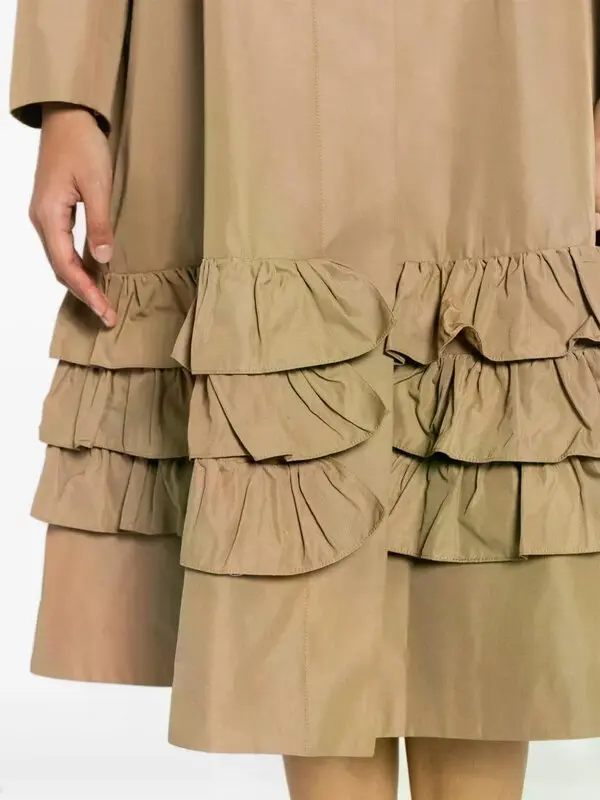MOLLY GODDARD Lacey Ruffled Calf-length Coat