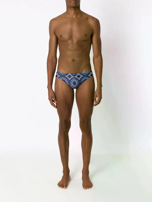 AMIR SLAMA Abstract Print Swimming Trunks