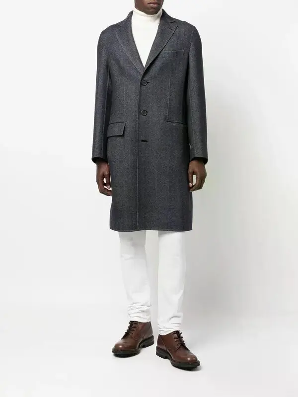 Brioni Single-breasted Virgin Wool Coat