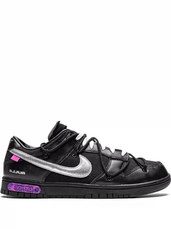 Nike X Off White Dunk Low Lot 50 Sneakers - Black