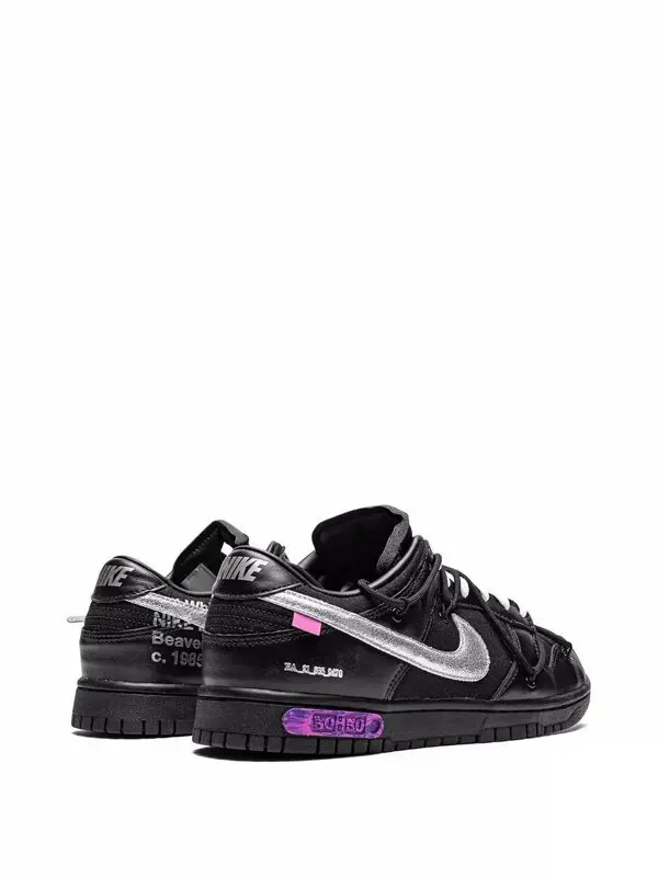 Nike X Off White Dunk Low Lot 50 Sneakers - Black
