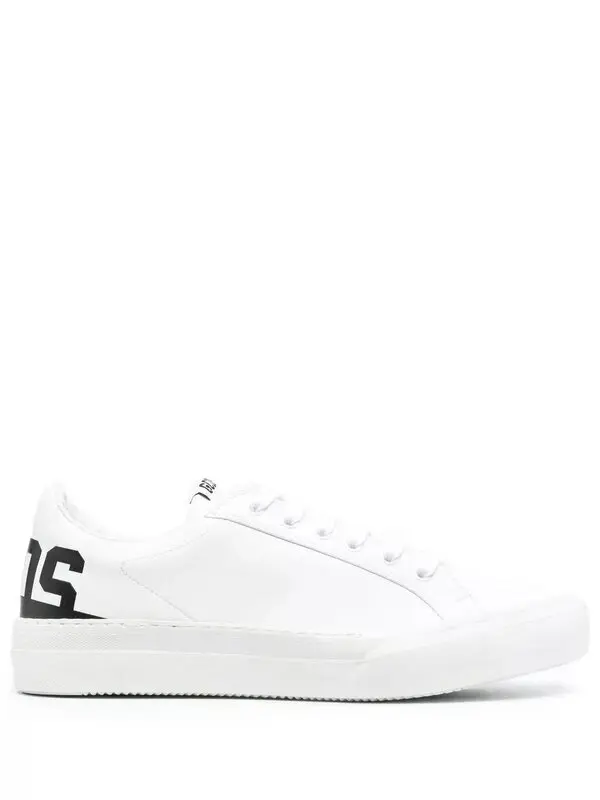 Gcds Logo-print Leather Sneakers