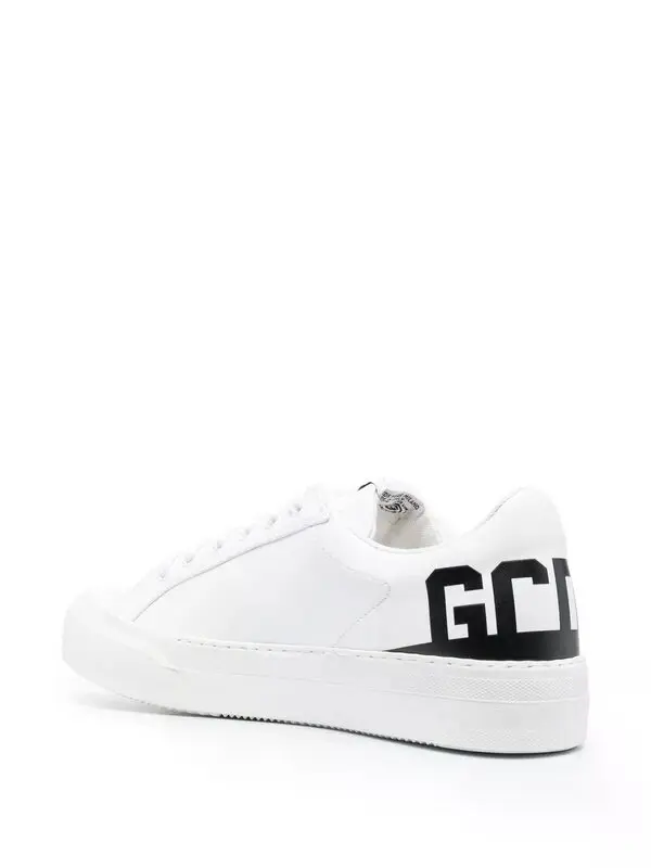 Gcds Logo-print Leather Sneakers