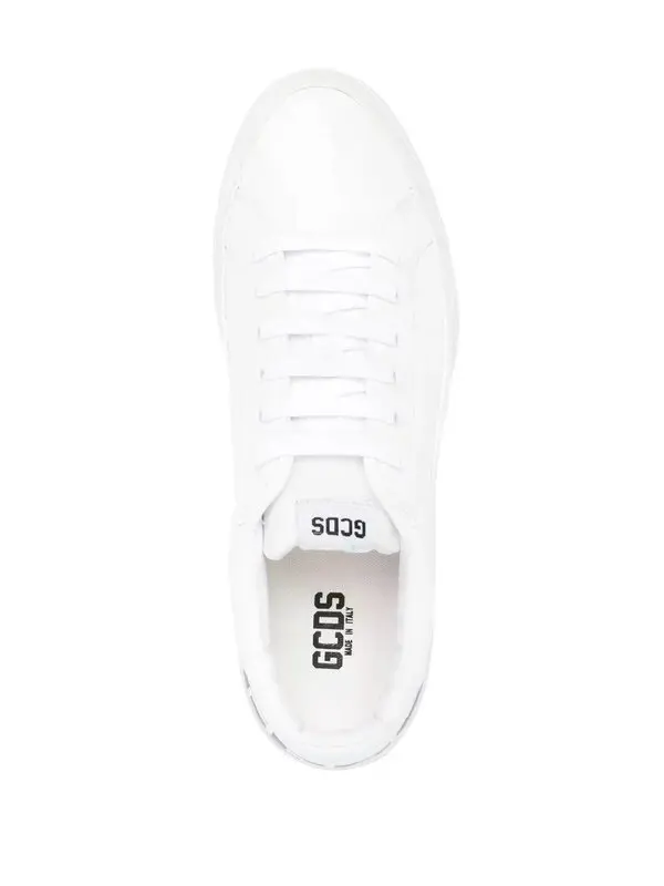 Gcds Logo-print Leather Sneakers
