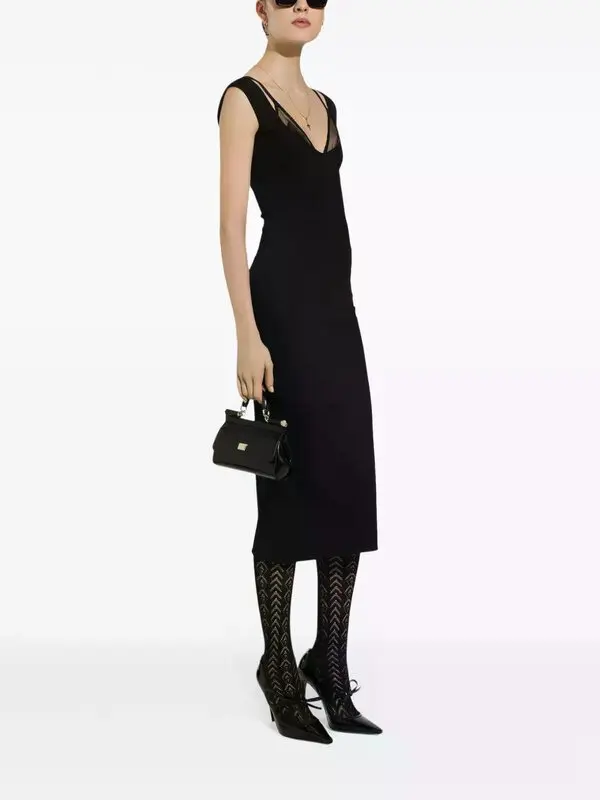 Dolce & Gabbana Layered-neck Midi Dress
