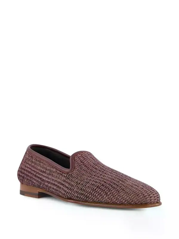 Manolo Blahnik Raffia Loafers