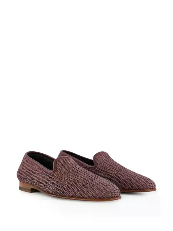 Manolo Blahnik Raffia Loafers