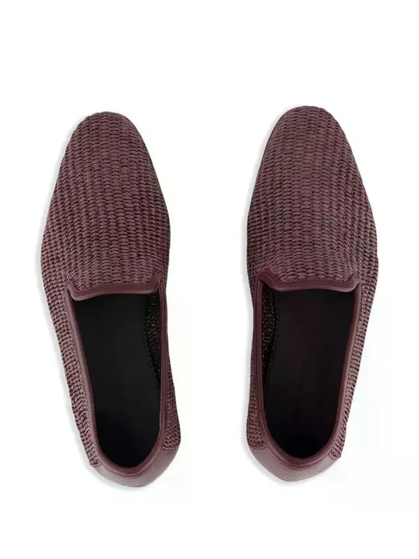 Manolo Blahnik Raffia Loafers