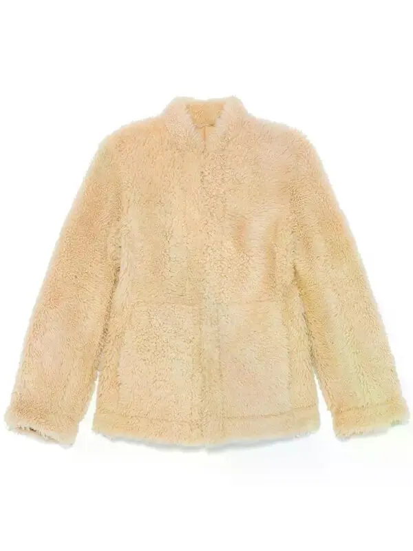 TOTEME Cinched Shearling Jacket - Neutrals