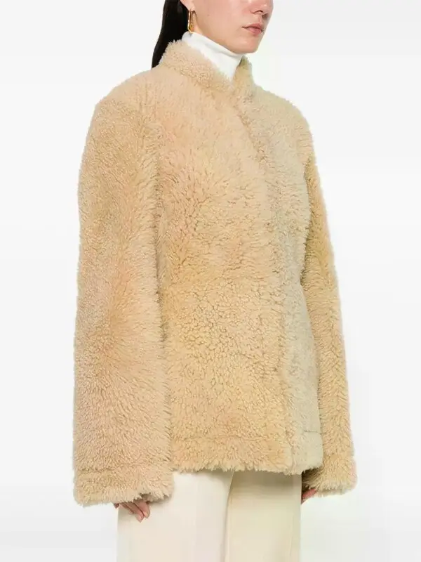 TOTEME Cinched Shearling Jacket - Neutrals