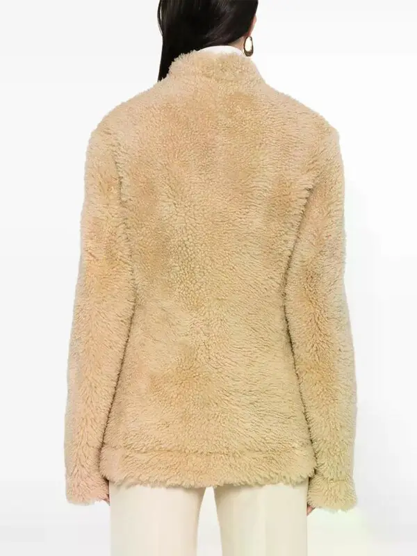 TOTEME Cinched Shearling Jacket - Neutrals