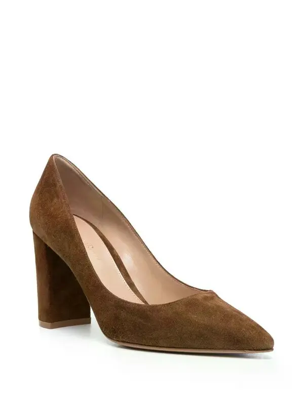 GIANVITO ROSSI Piper 85mm Suede Pumps - Brown