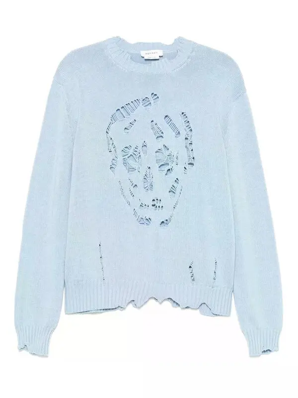 Alexander McQueen Distressed Skull Sweater
