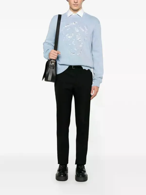 Alexander McQueen Distressed Skull Sweater