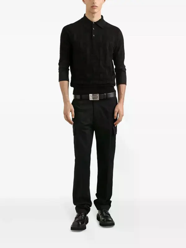 Dolce & Gabbana Logo-jacquard Polo Shirt