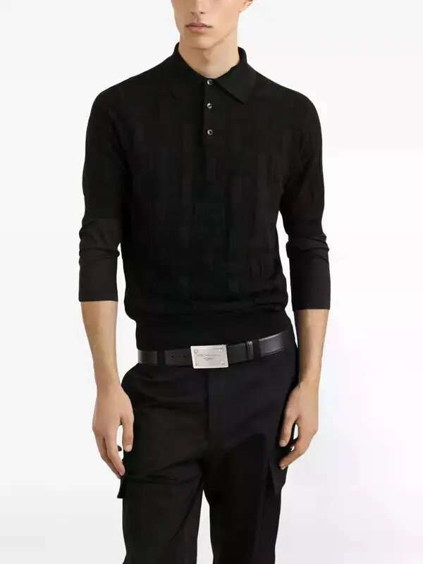 Dolce & Gabbana Logo-jacquard Polo Shirt