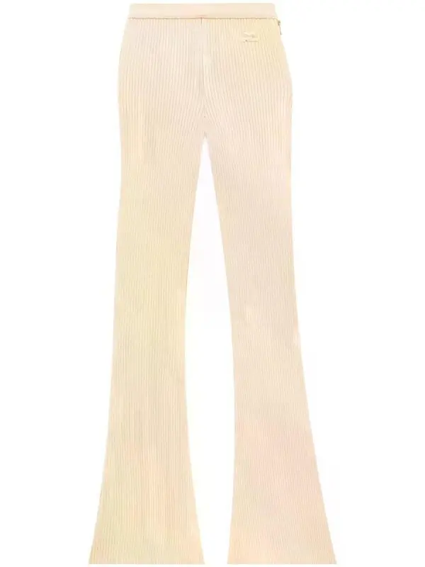 COURREGES Reedition Ribbed Flared Trousers