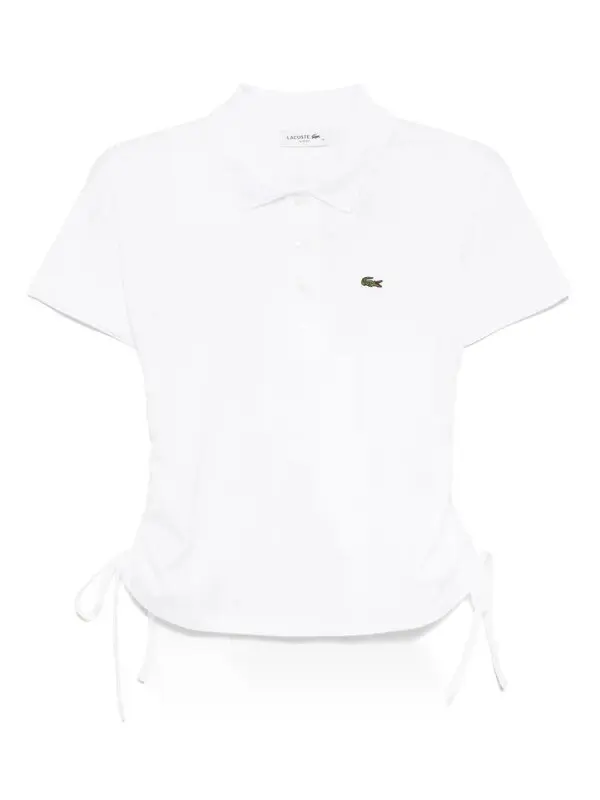 Lacoste Adjustable Piqué Polo Top - White