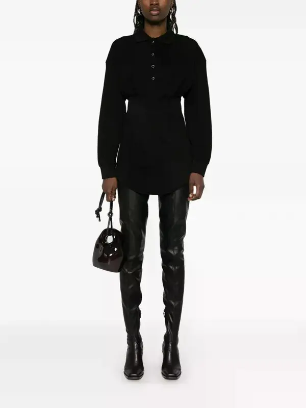 MUGLER Corseted Polo Mini Dress