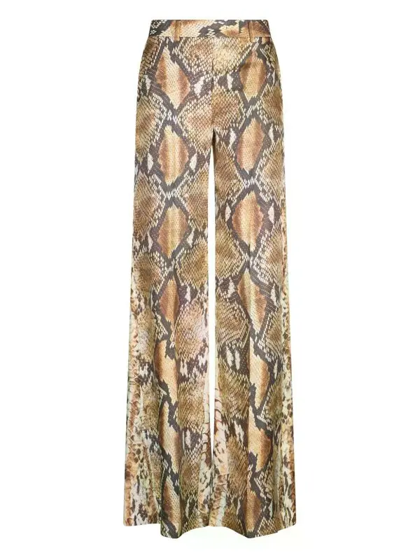 Roberto Cavalli Snakeskin-print Trousers